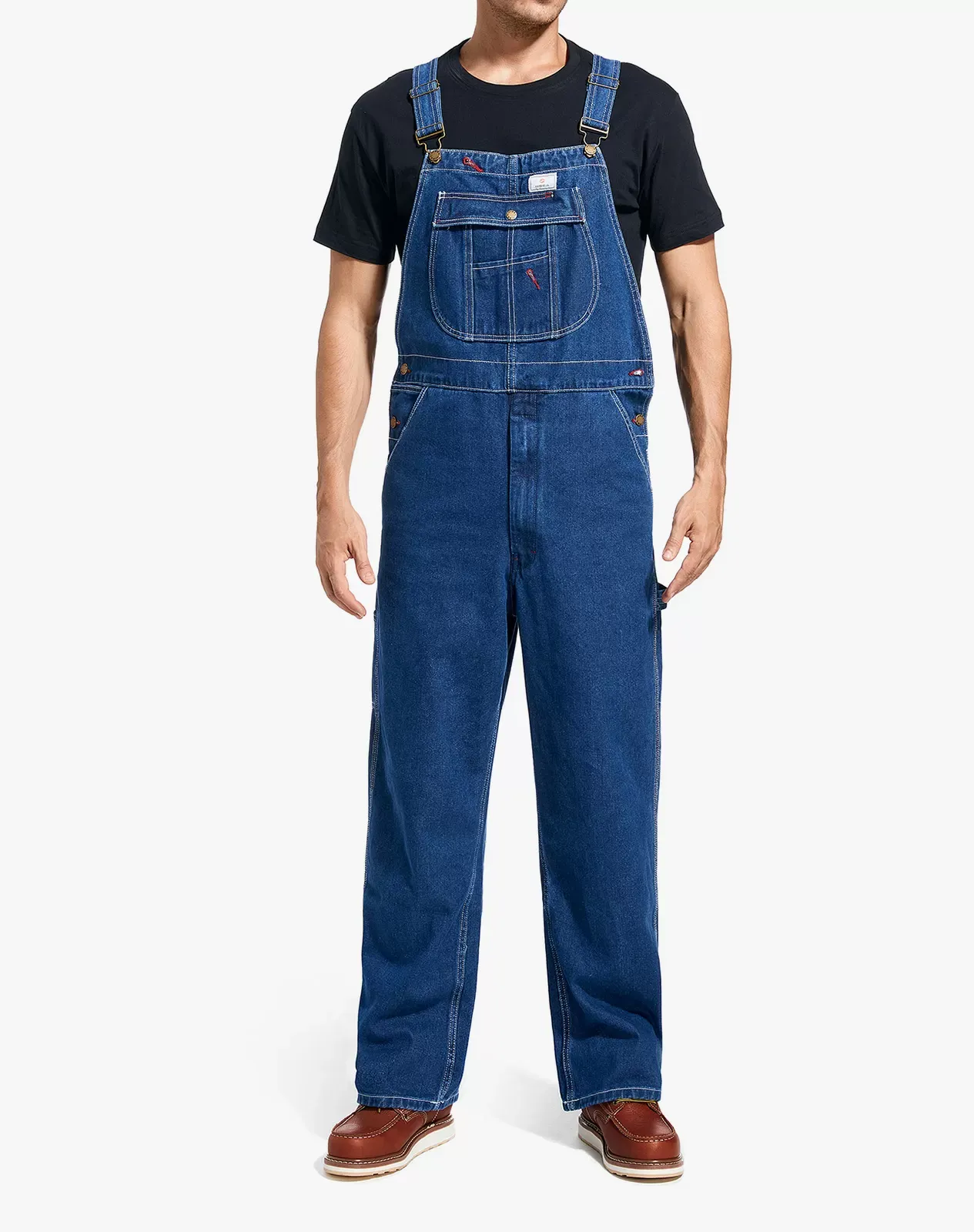 Men's Denim Bib Overall with Tool Pockets | HISEA