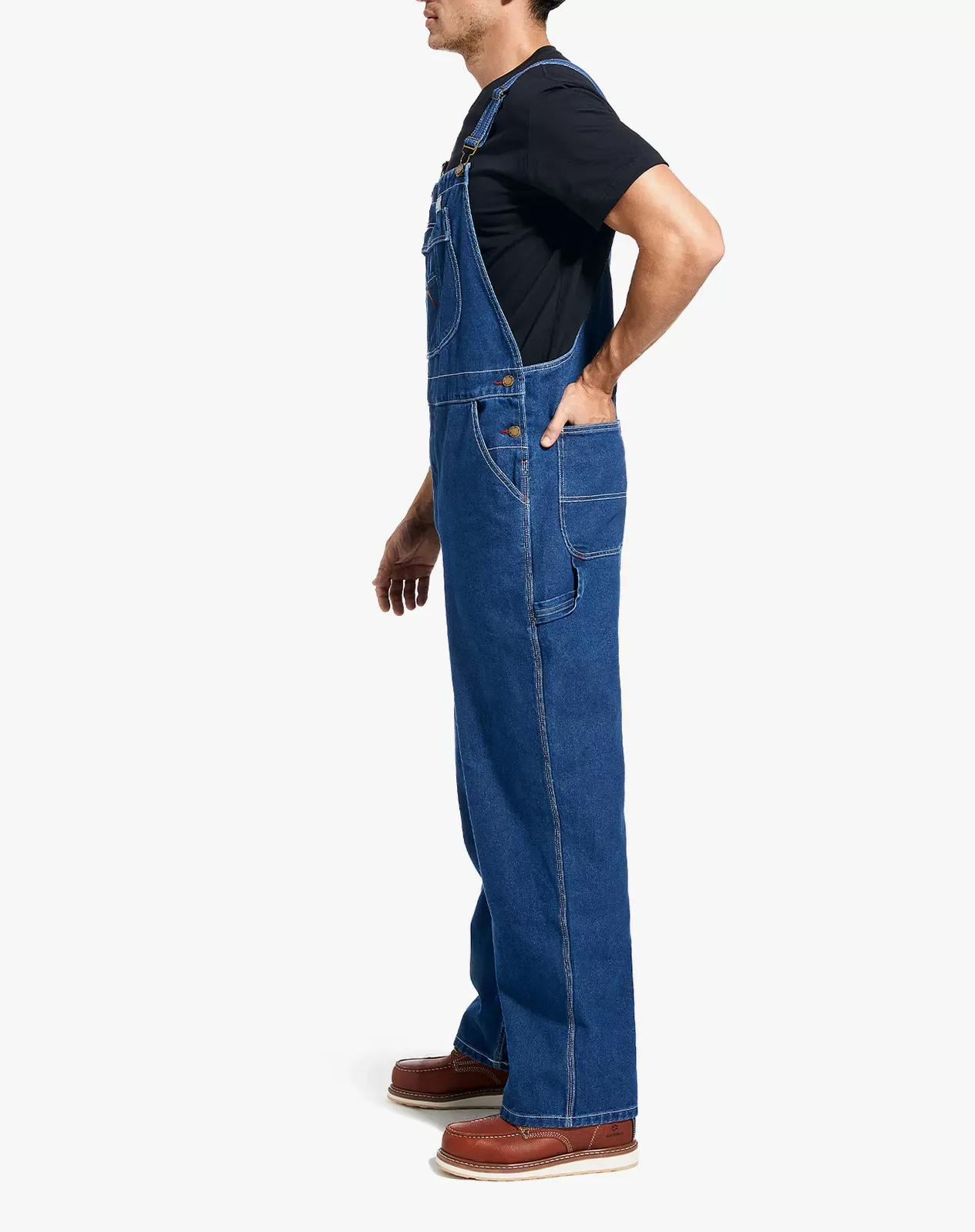 Men's Denim Bib Overall with Tool Pockets | HISEA