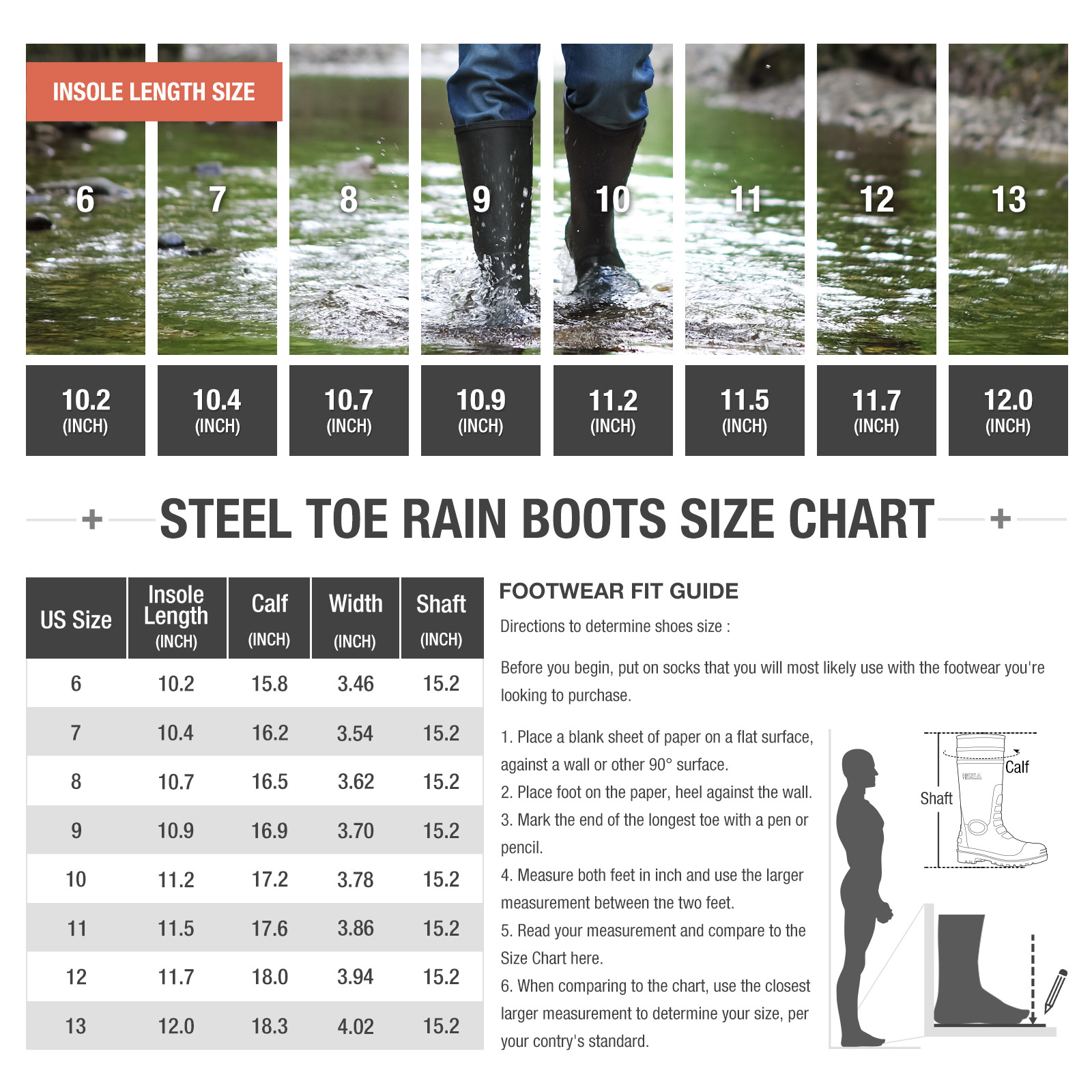 Men's Steel Toe Work Boots | HISEA